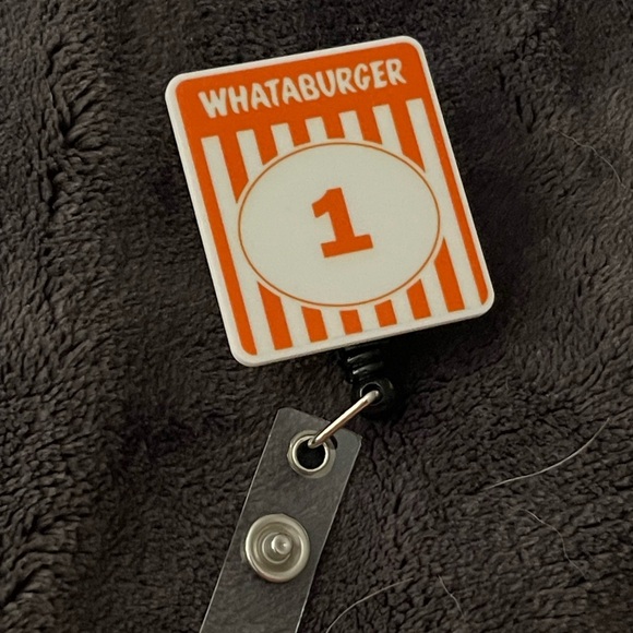 Accessories | Whataburger Orange And White Badge Reel | Poshmark